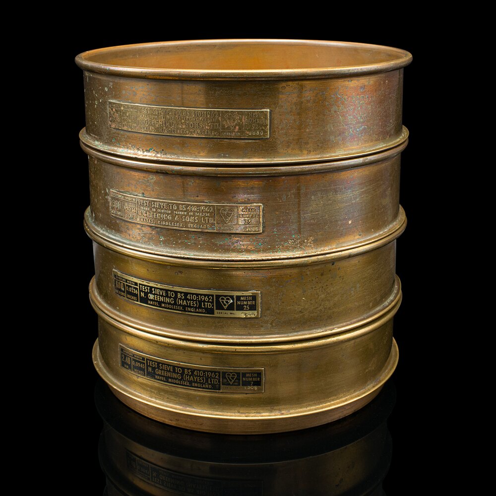 Antiques Atlas - Large Set Of 8 Vintage Lab Sieves, English, Brass ...