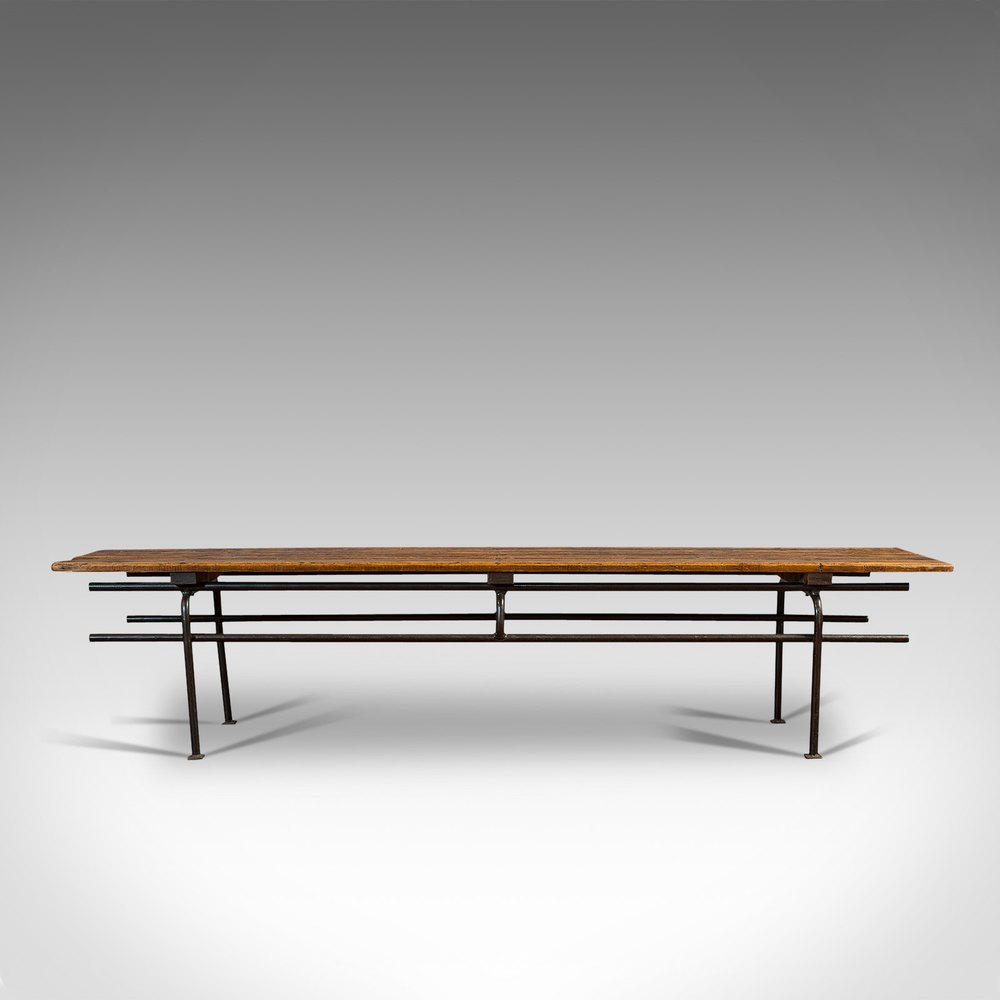 Antiques Atlas - Large Vintage Draper's Bench, English, Pine, Steel