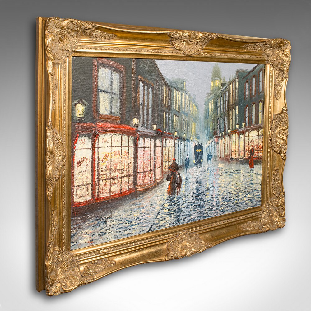 Antiques Atlas - Large Vintage Edwardian Street Painting, English ...