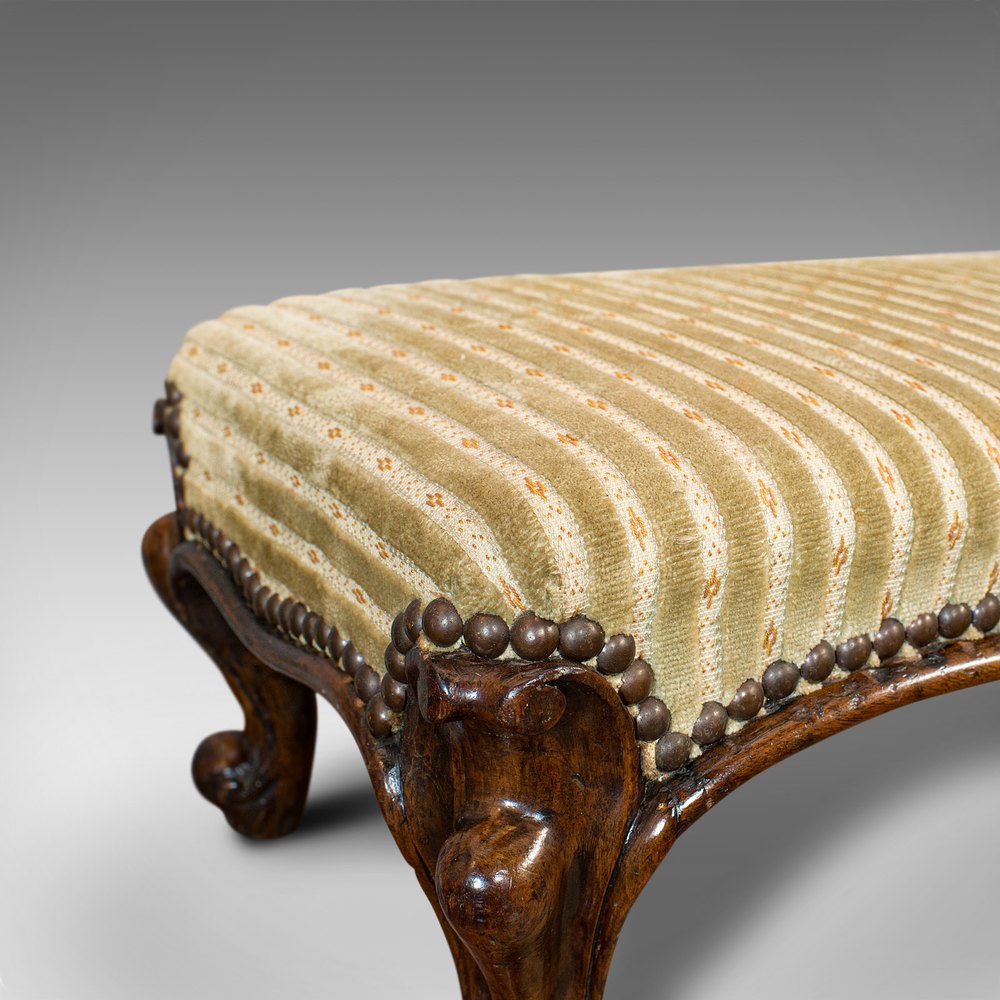 Long Antique Foot Stool, English, Coaching, C.1840 - Antiques Atlas