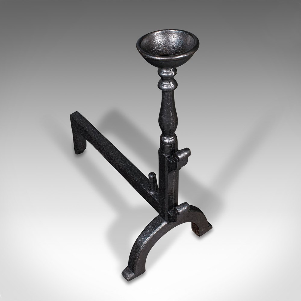 Antiques Atlas - Pair, Large Antique Fire Dogs, English, Cast Iron