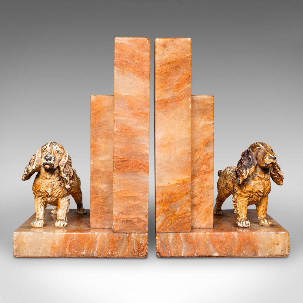Antiques Atlas - Pair Of Vintage Springer Spaniel Bookends, English ...
