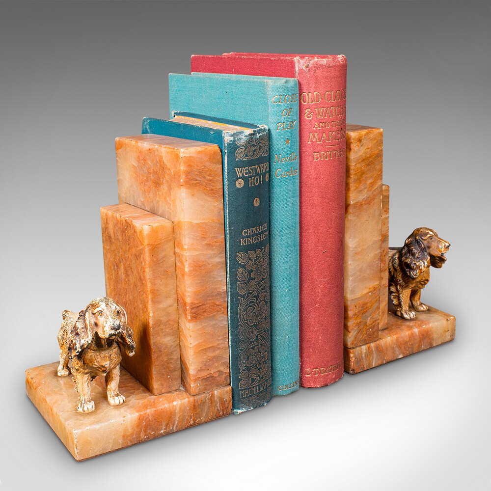 Antiques Atlas - Pair Of Vintage Springer Spaniel Bookends, English ...