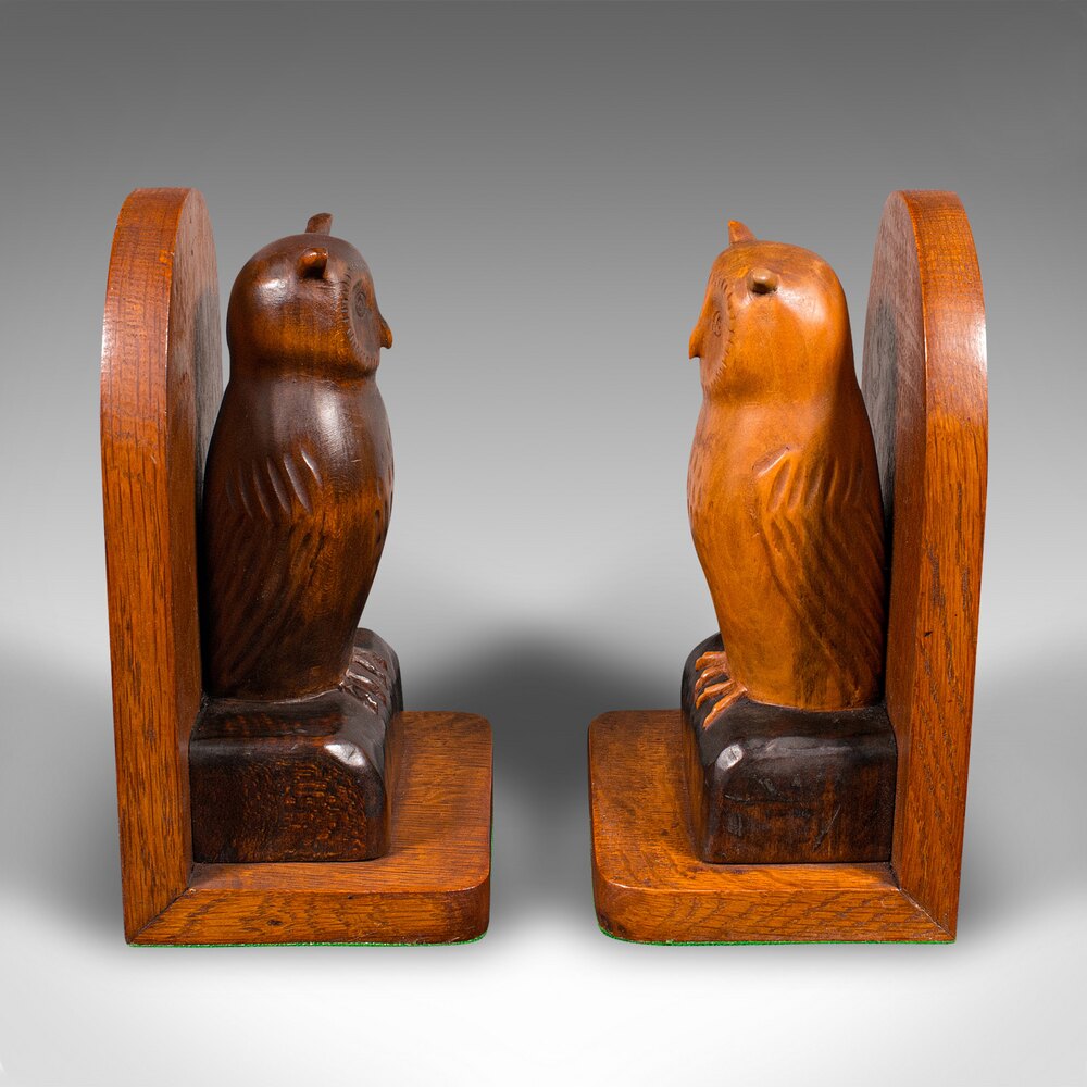 Antiques Atlas - Pair Of Vintage Owl Figure Bookends. as272a8426 / 25240
