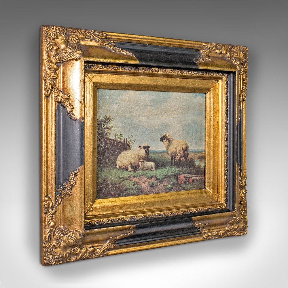 Antiques Atlas - Small Vintage Sheep Scene, English, Gilt Framed ...
