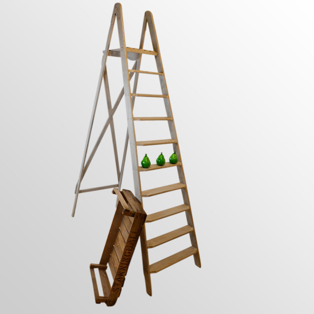 Steps Tall Library Or Vintage Garden Wooden Stairs - Antiques Atlas