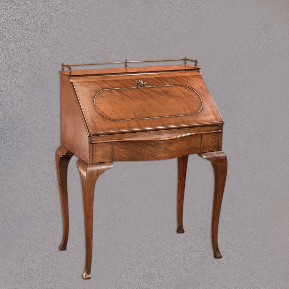 Victorian Mahogany Bureau De Dame, C.1900 - Antiques Atlas