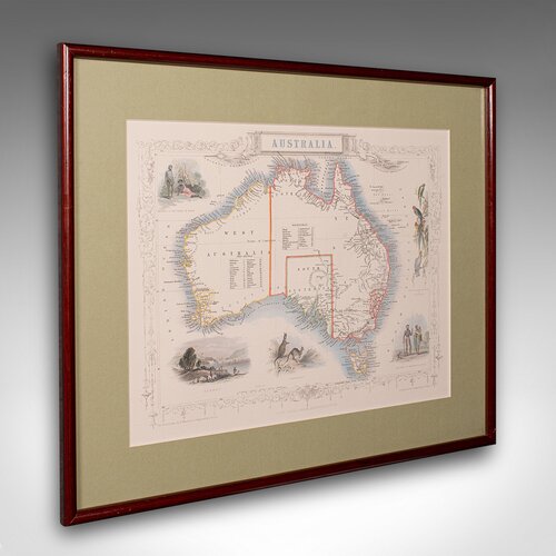 Antiques Atlas - Vintage Australia Map, Framed, 19th Century Repro ...