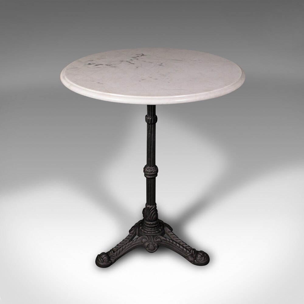Vintage Cafe Table, French, Marble, Cast Iron as272a7014 / 18.9755 ...