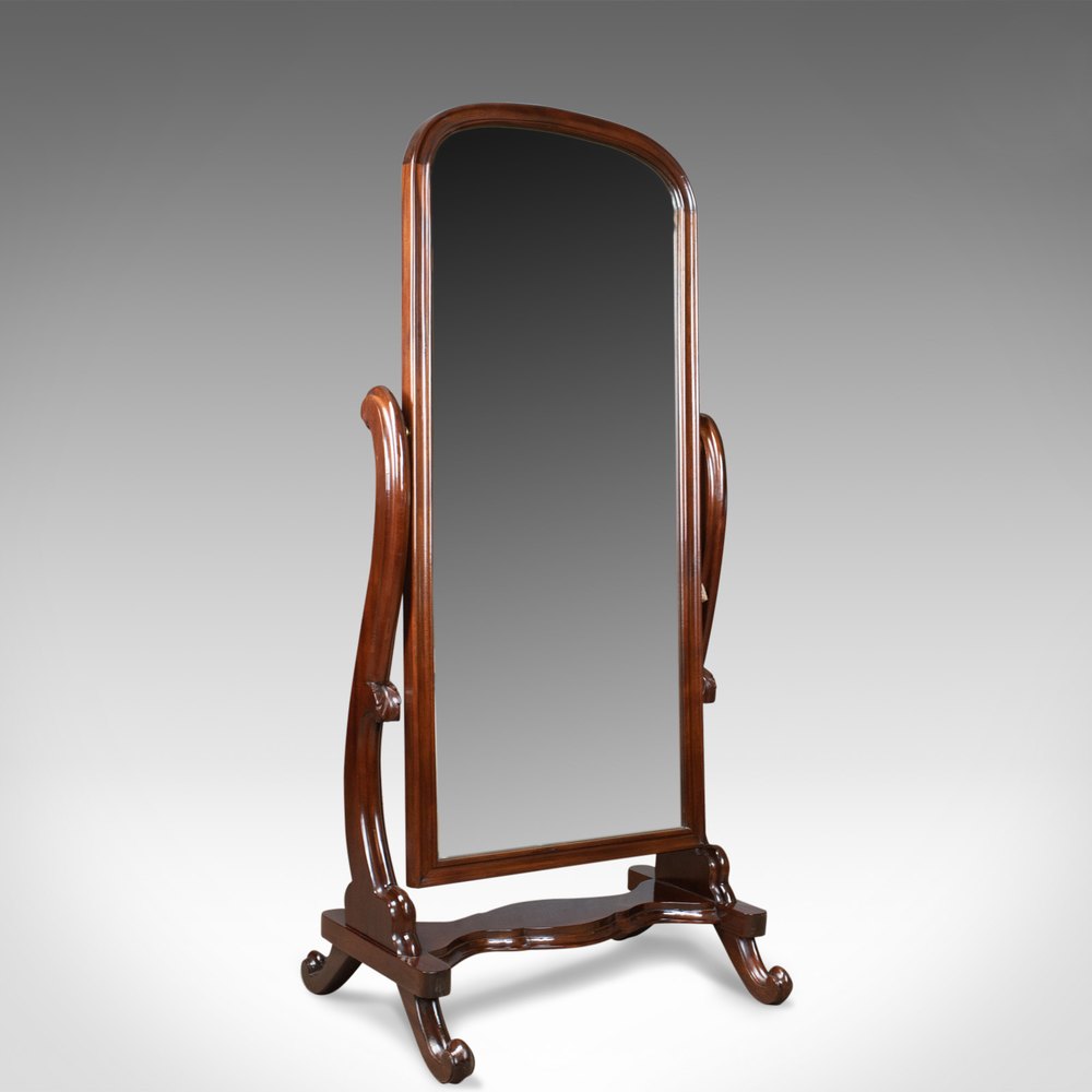 Antiques Atlas - Vintage Cheval Mirror, English, Victorian Revival