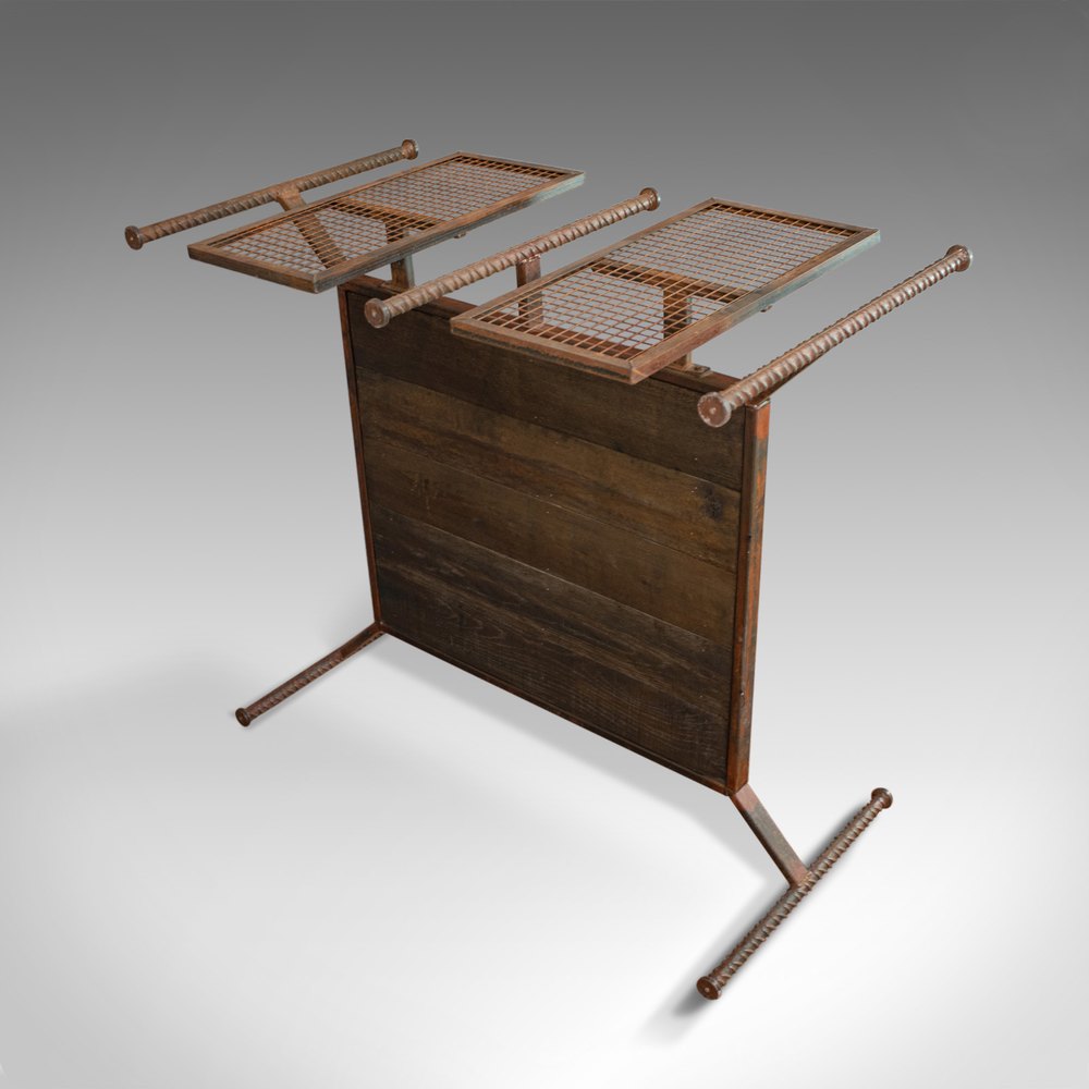 Vintage Clothes Rail, English, Steel, Oak, Retail - Antiques Atlas