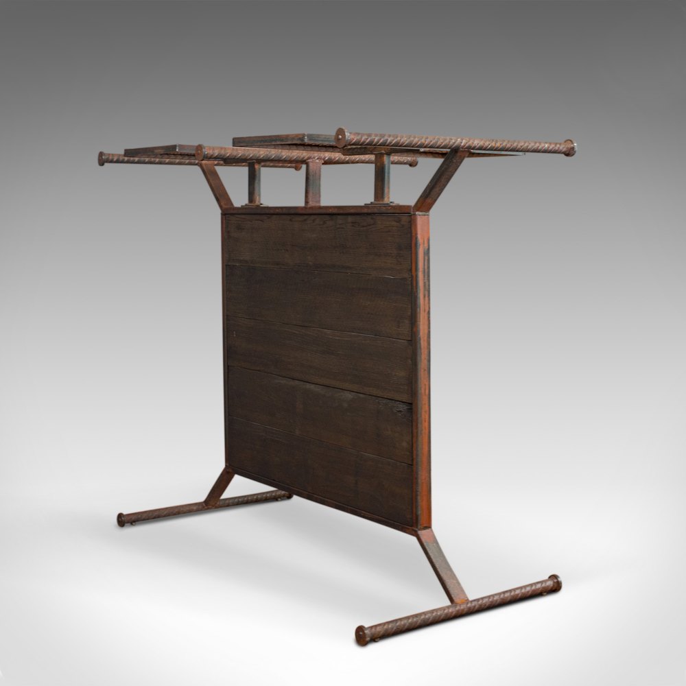Vintage Clothes Rail, English, Steel, Oak, Retail - Antiques Atlas
