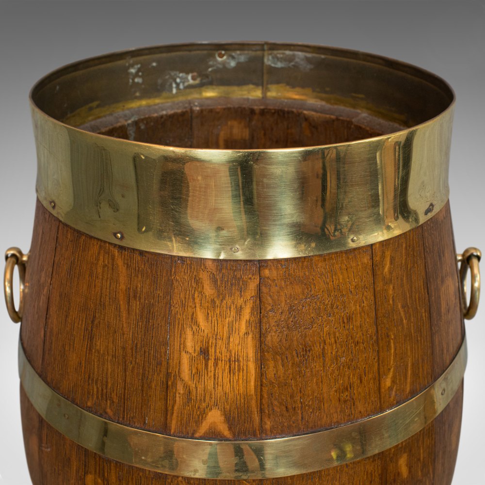 Vintage Coopered Hallway Barrel, English, Oak, - Antiques Atlas