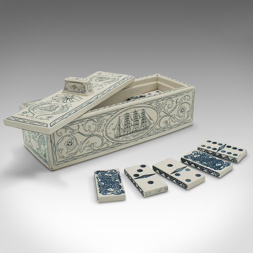 Antiques Atlas - Vintage Dominoes Set, English, Ceramic, Art Deco ...