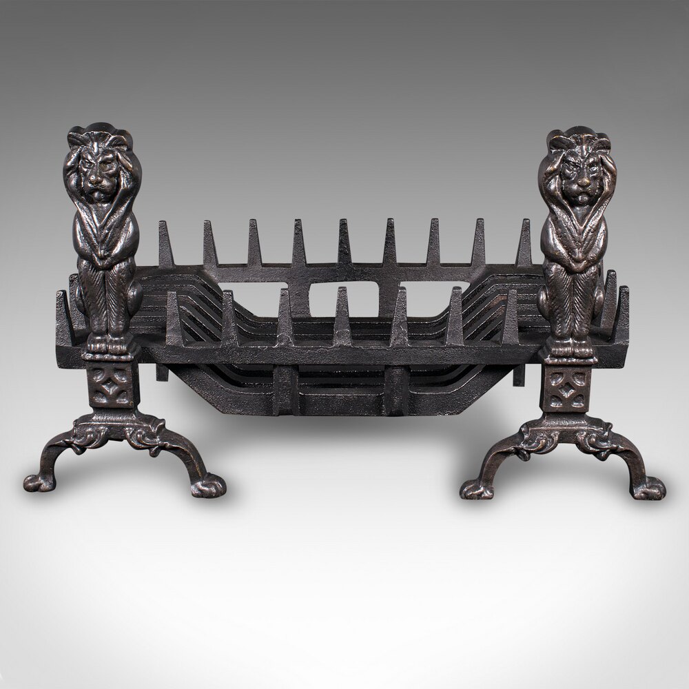 Antiques Atlas - Vintage Fireplace Set, English, Cast Iron as272a8183 ...