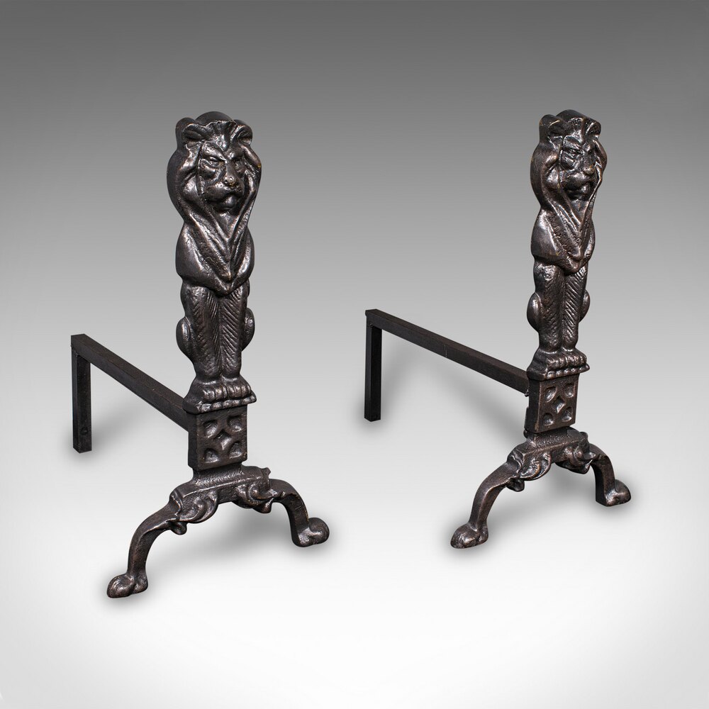 Antiques Atlas - Vintage Fireplace Set, English, Cast Iron as272a8183 ...