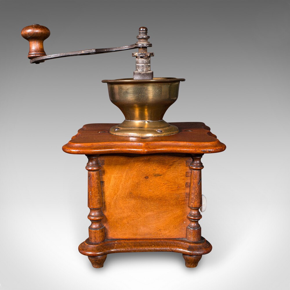 Antiques Atlas - Vintage Manual Coffee Grinder, German, Oak, Rotary ...