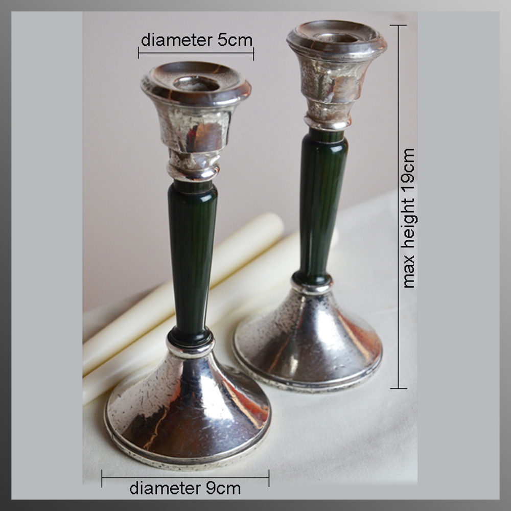 Antiques Atlas - Vintage Pair Silver Candle Sticks Birmingham