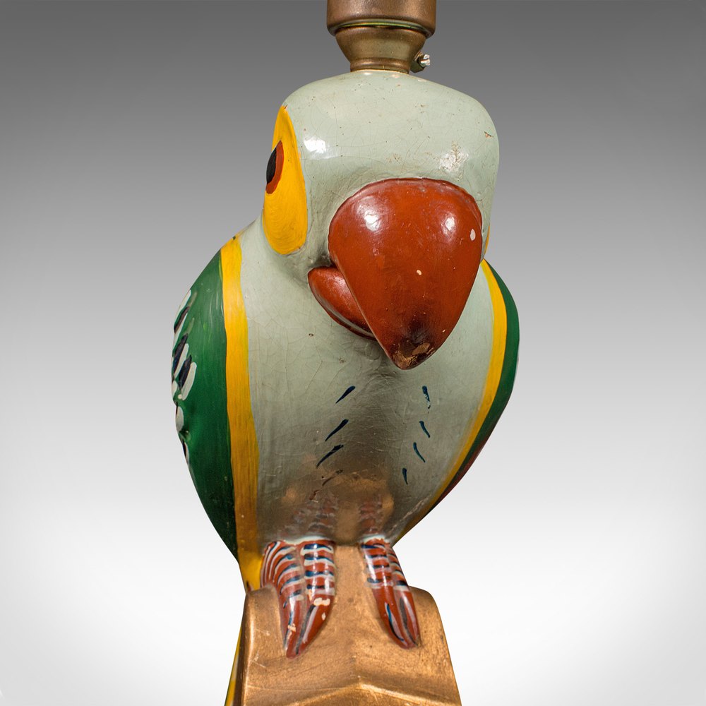 Antiques Atlas - Vintage Parrot Lamp, French, Plaster, Table, Desk