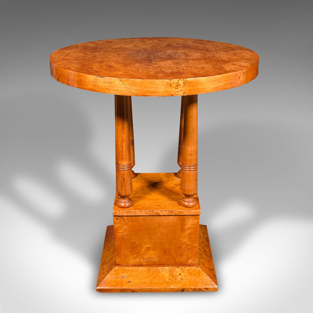 Vintage Podium Hall Table, French, Birds Eye Maple as272a7342 / 24139 ...