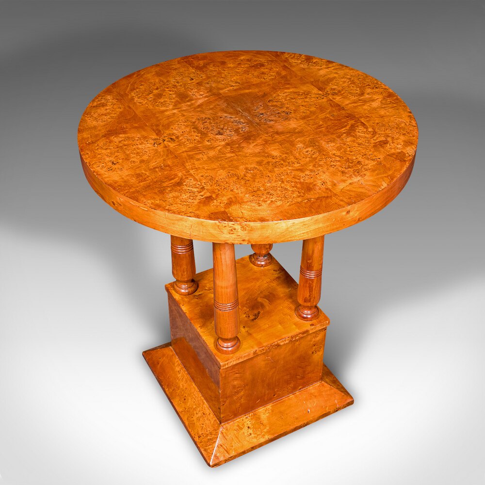 Vintage Podium Hall Table, French, Birds Eye Maple as272a7342 / 24139 ...
