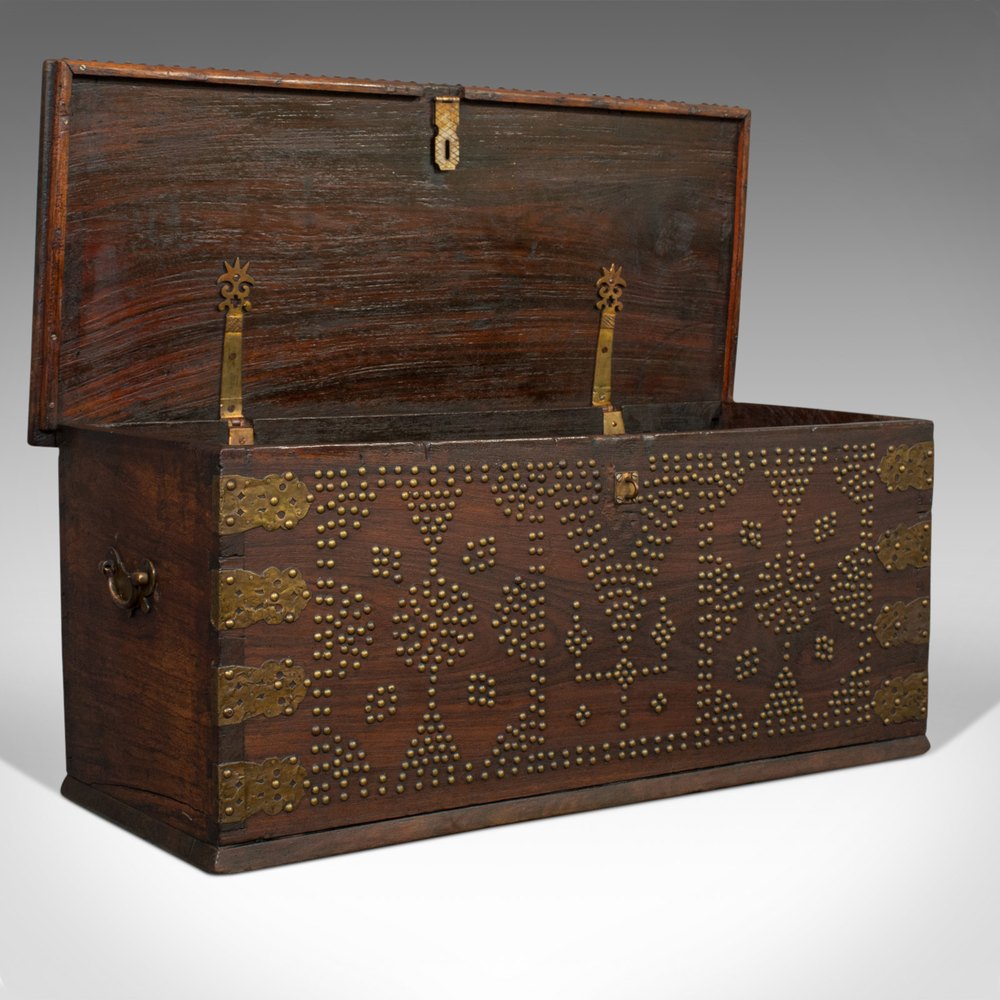 Vintage Travel Trunk, Oriental, Teak, Chest, C1930 - Antiques Atlas