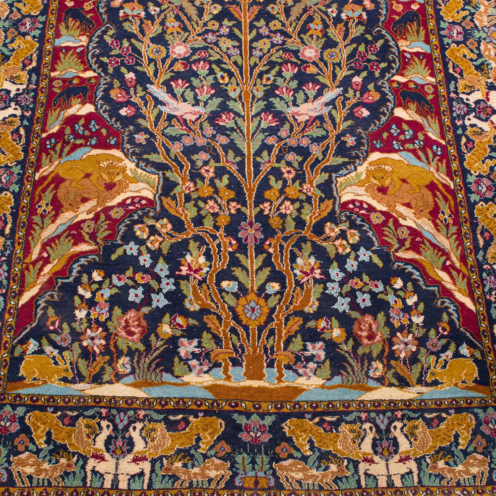 Antiques Atlas - Vintage Tree Of Life Rug, Persian, Decorative