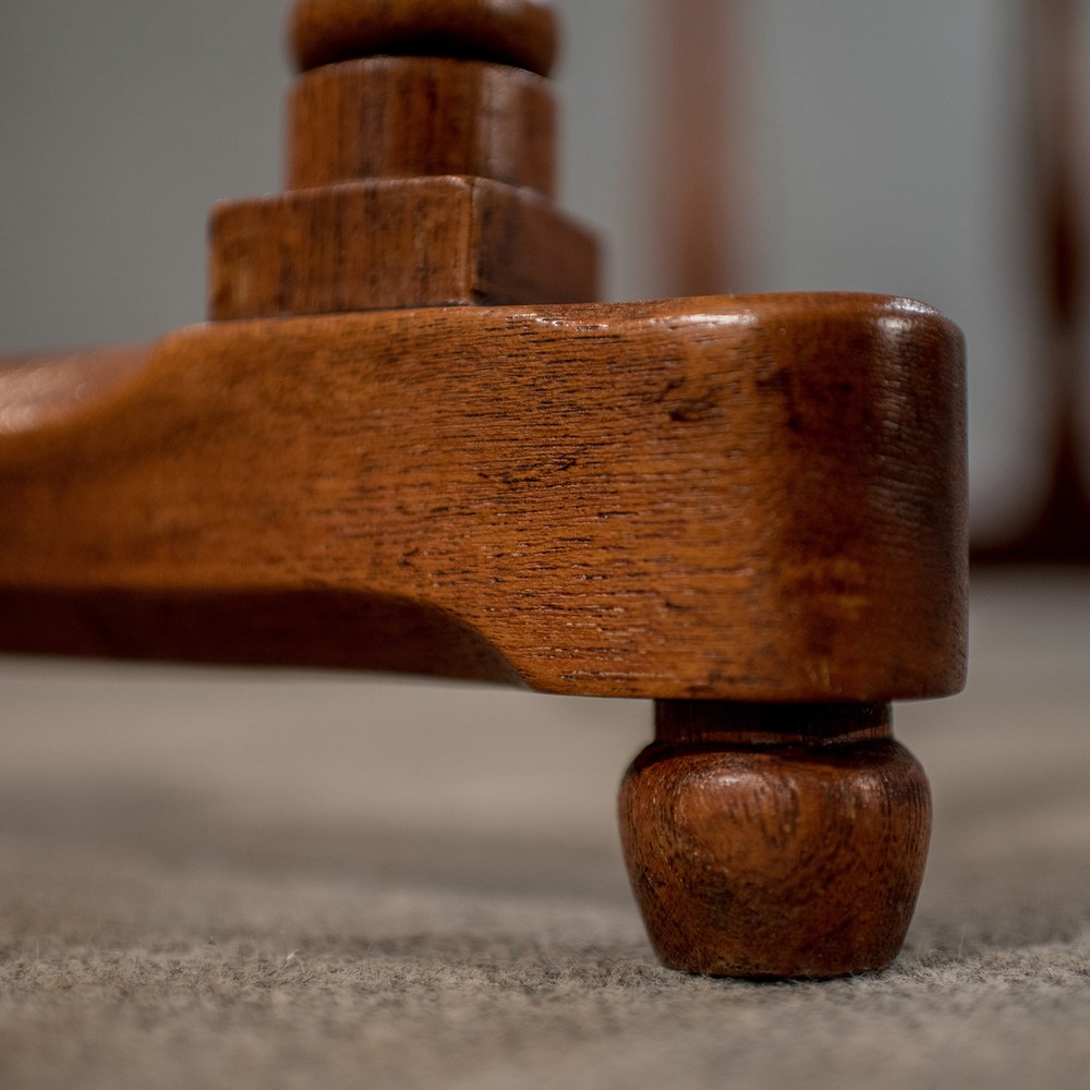 Antique Narrow Side Table Reading Stand Quality Oak - Antiques Atlas