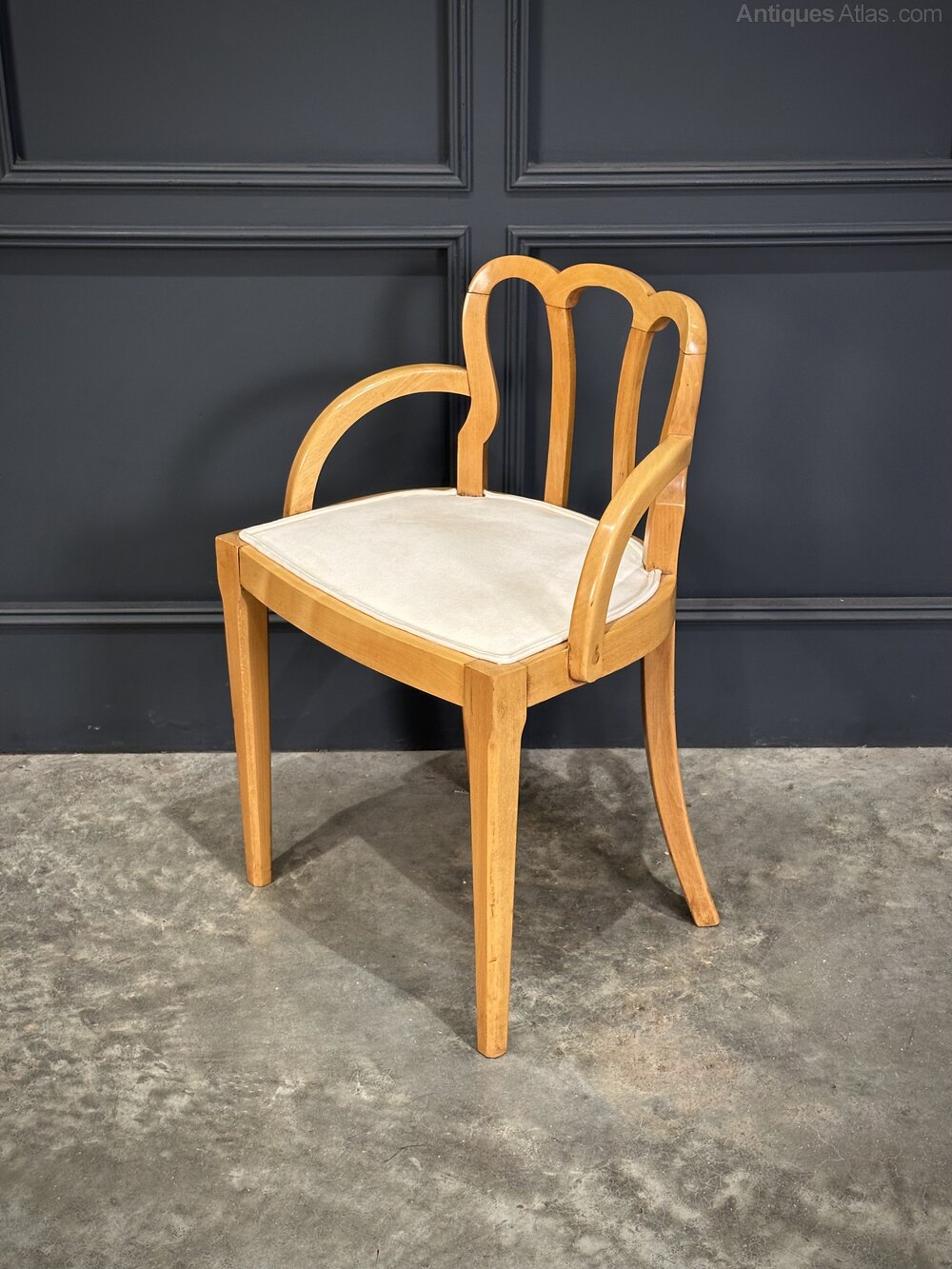 Art Deco Satinwood Chair as287a6246 / MEE260619D - Antiques Atlas