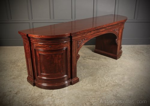 Large 9ft Mahogany Serving Table - Antiques Atlas