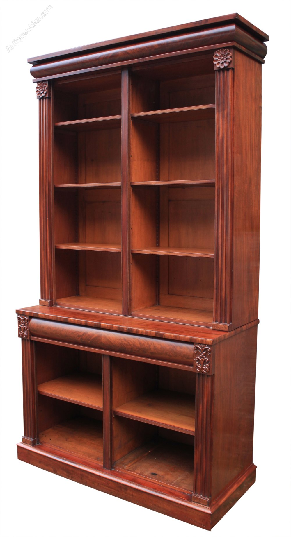 Large Mahogany Open Bookcase C.1860 - Antiques Atlas