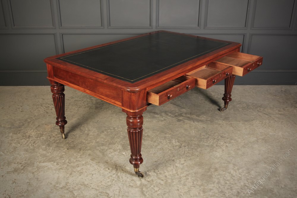 Large Partners Writing Desk - Antiques Atlas