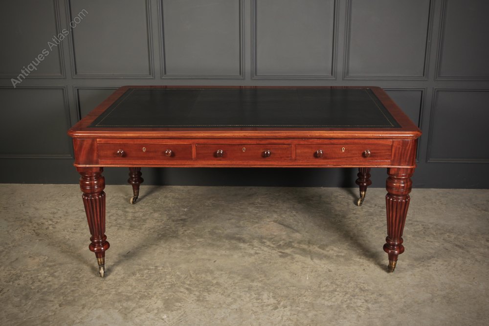 Large Partners Writing Desk - Antiques Atlas