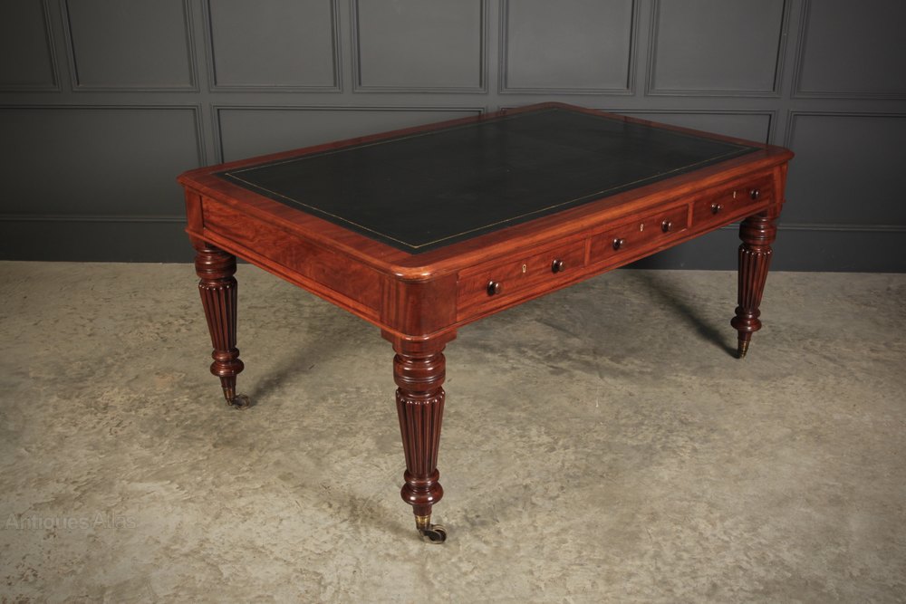 Large Partners Writing Desk - Antiques Atlas