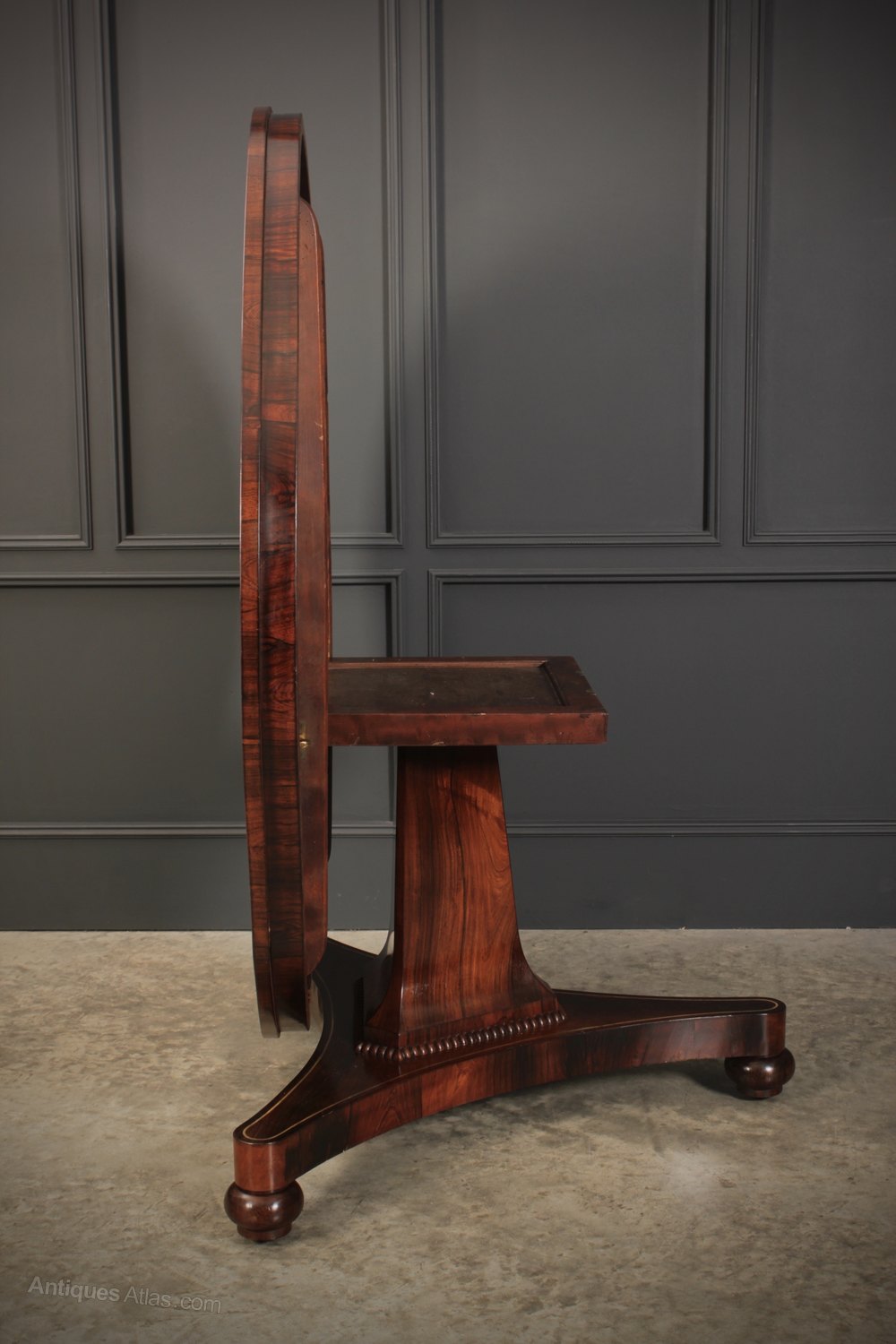 Magnificent Brass Inlaid Rosewood Dining Table - Antiques Atlas