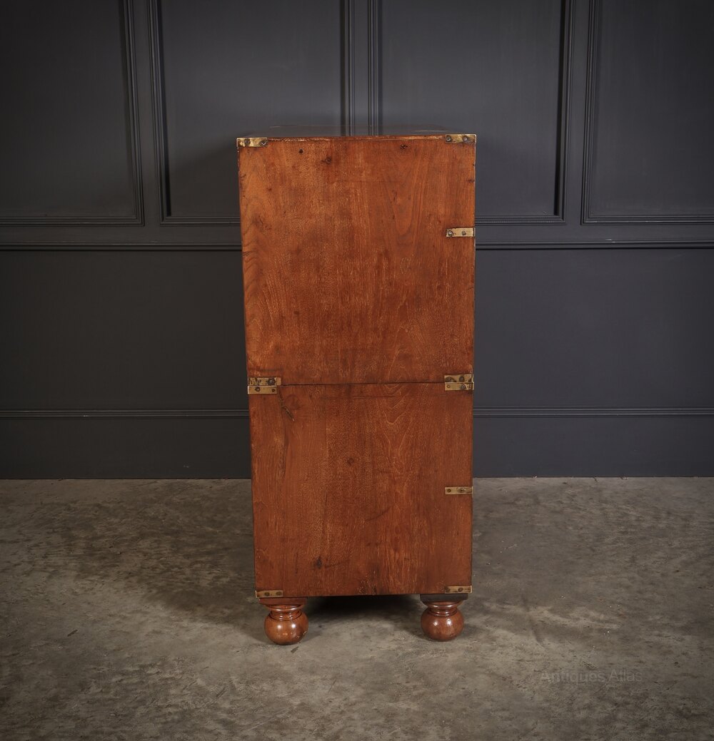 Rare Figured Walnut Military Campaign Chest as287a6242 / MMNE250529C ...