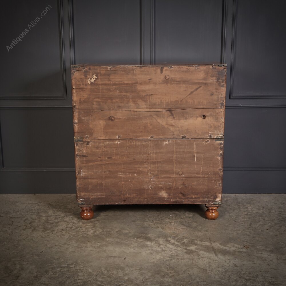 Rare Figured Walnut Military Campaign Chest as287a6242 / MMNE250529C ...