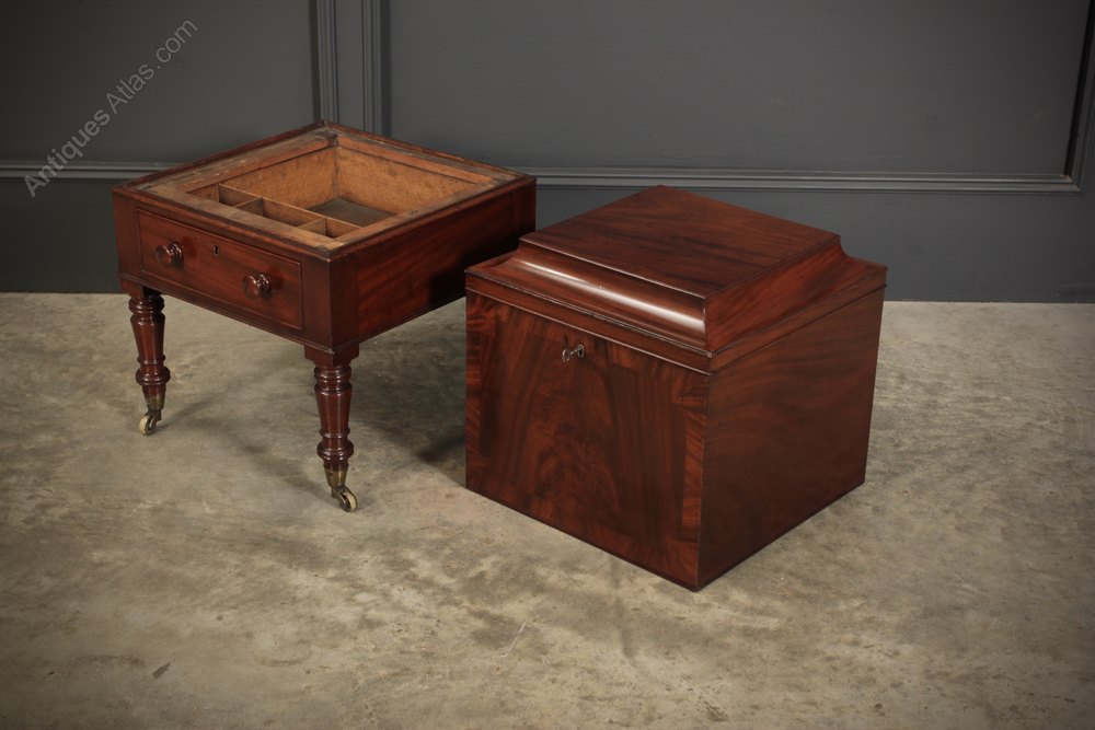 Antiques Atlas - Regency Mahogany Cellarette On Stand