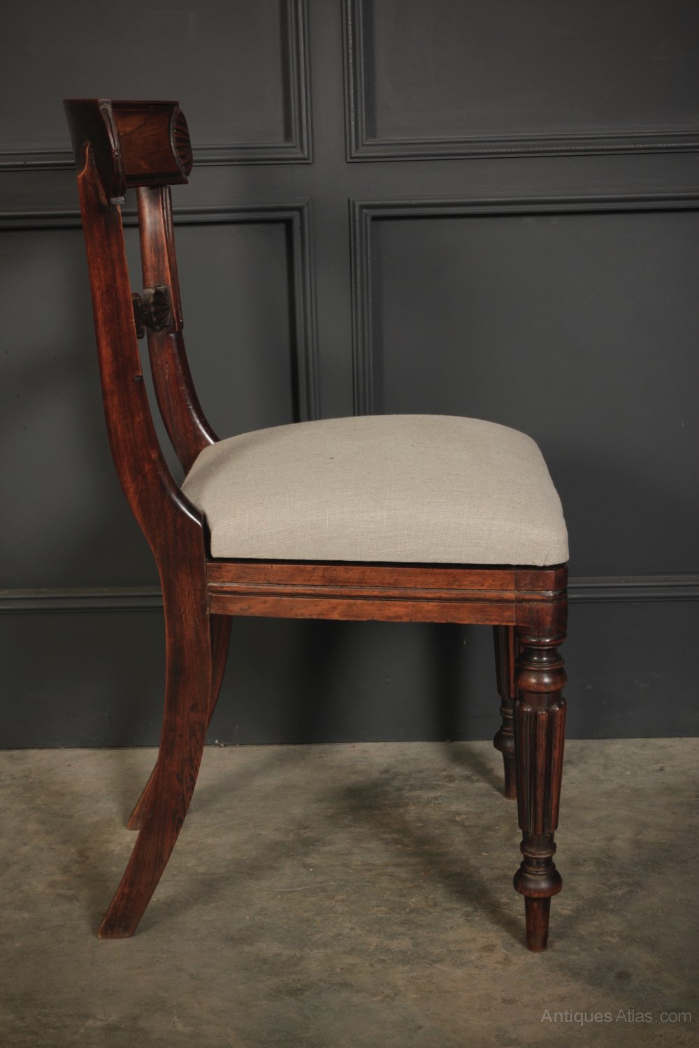 Set Of 4 Late Regency Rosewood Chairs - Antiques Atlas