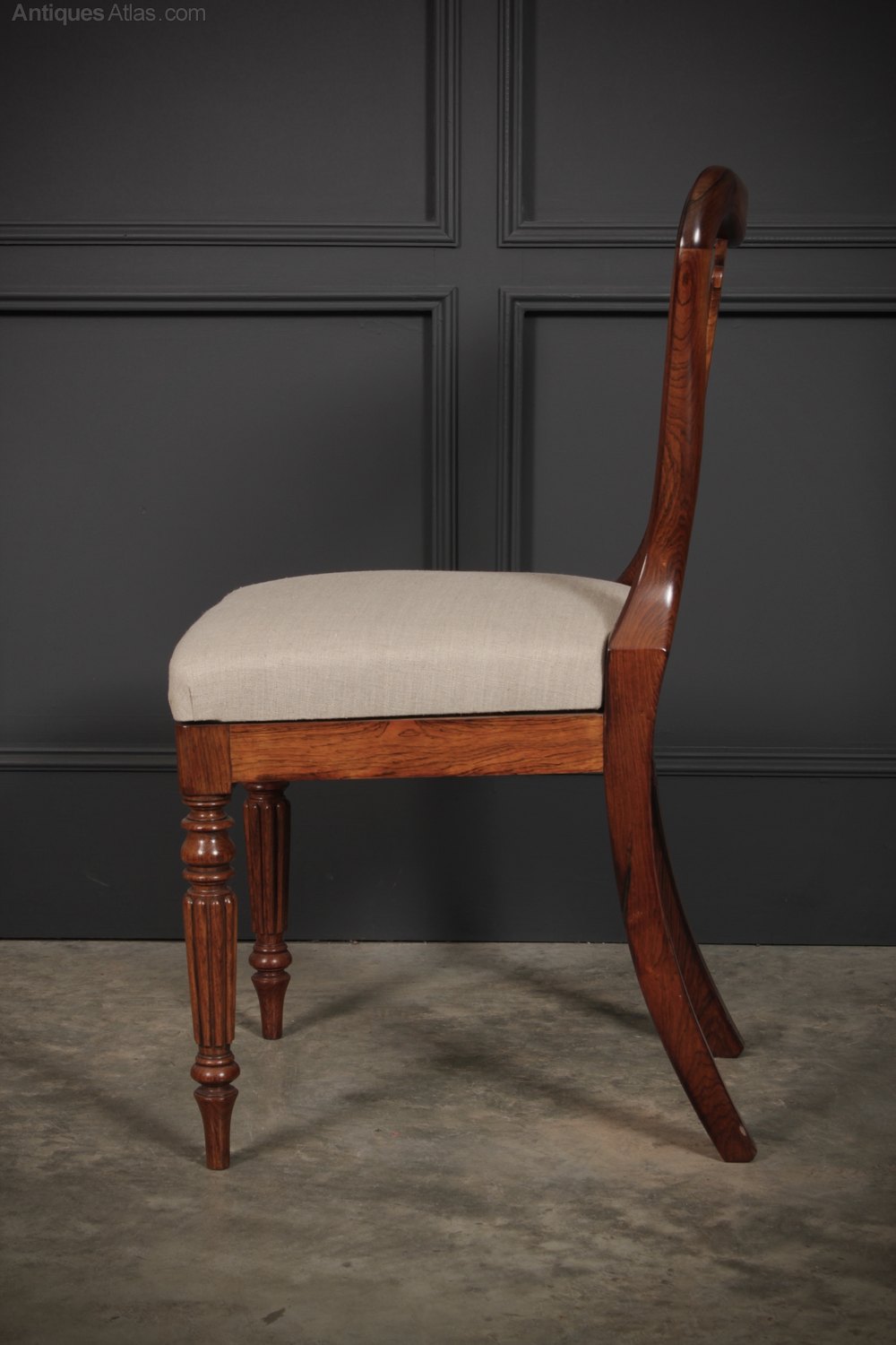 Set Of 6 Rosewood Kidney Back Dining Chairs - Antiques Atlas