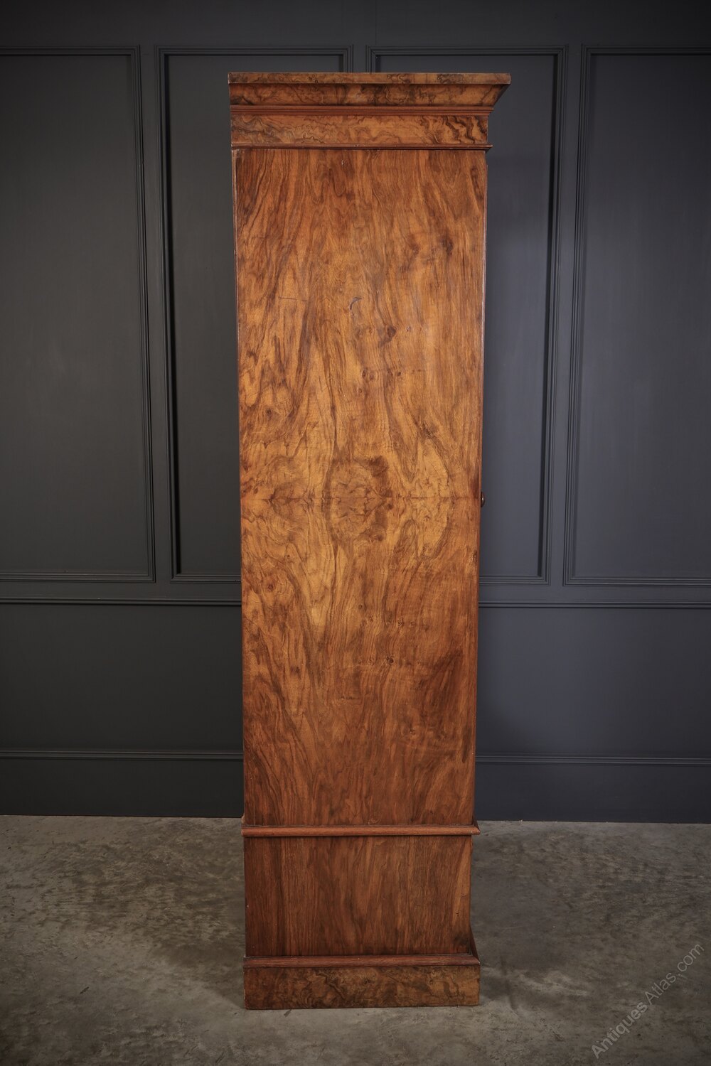 Slim Burr Walnut Wardrobe as287a5507 / WEE240409A - Antiques Atlas