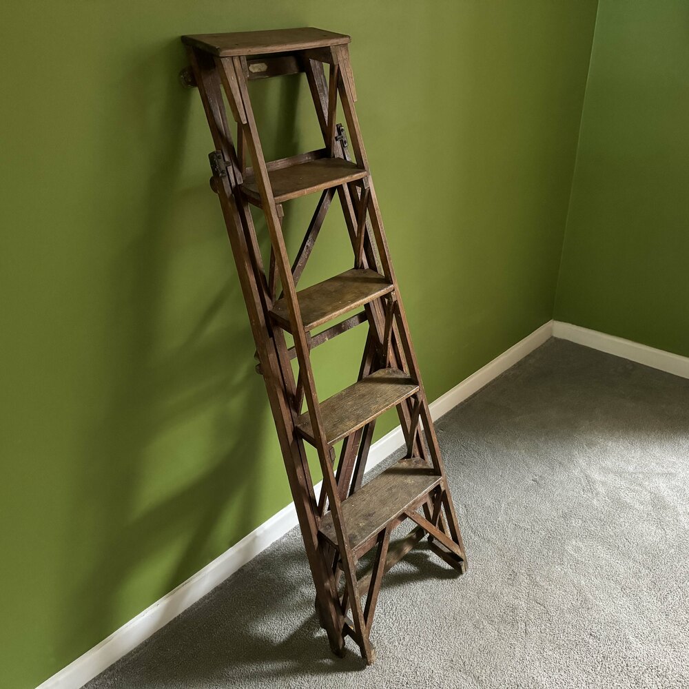 1930s Twyford Oak Folding Library Steps / Ladder as1177a205 / LLV00127 ...