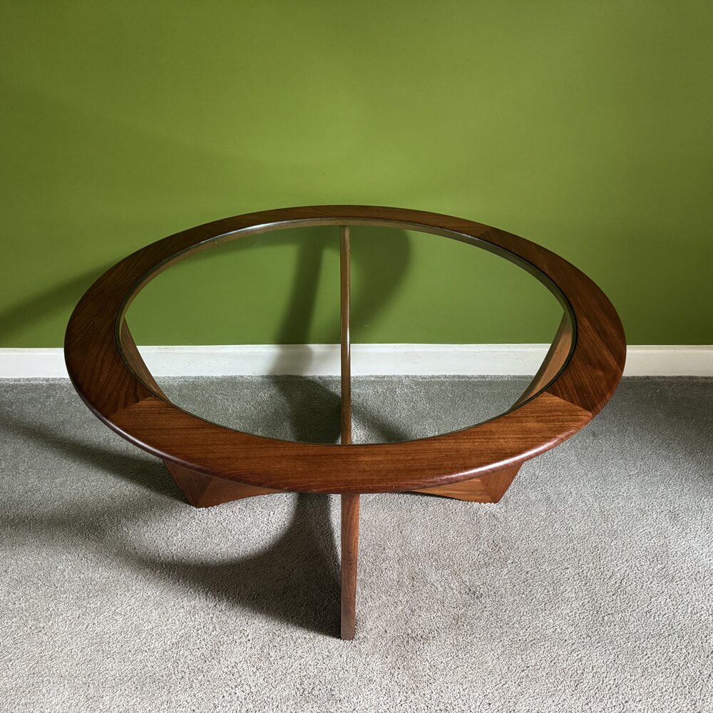 Antiques Atlas - G Plan Astro Round Coffee Table In Teak And Glass ...