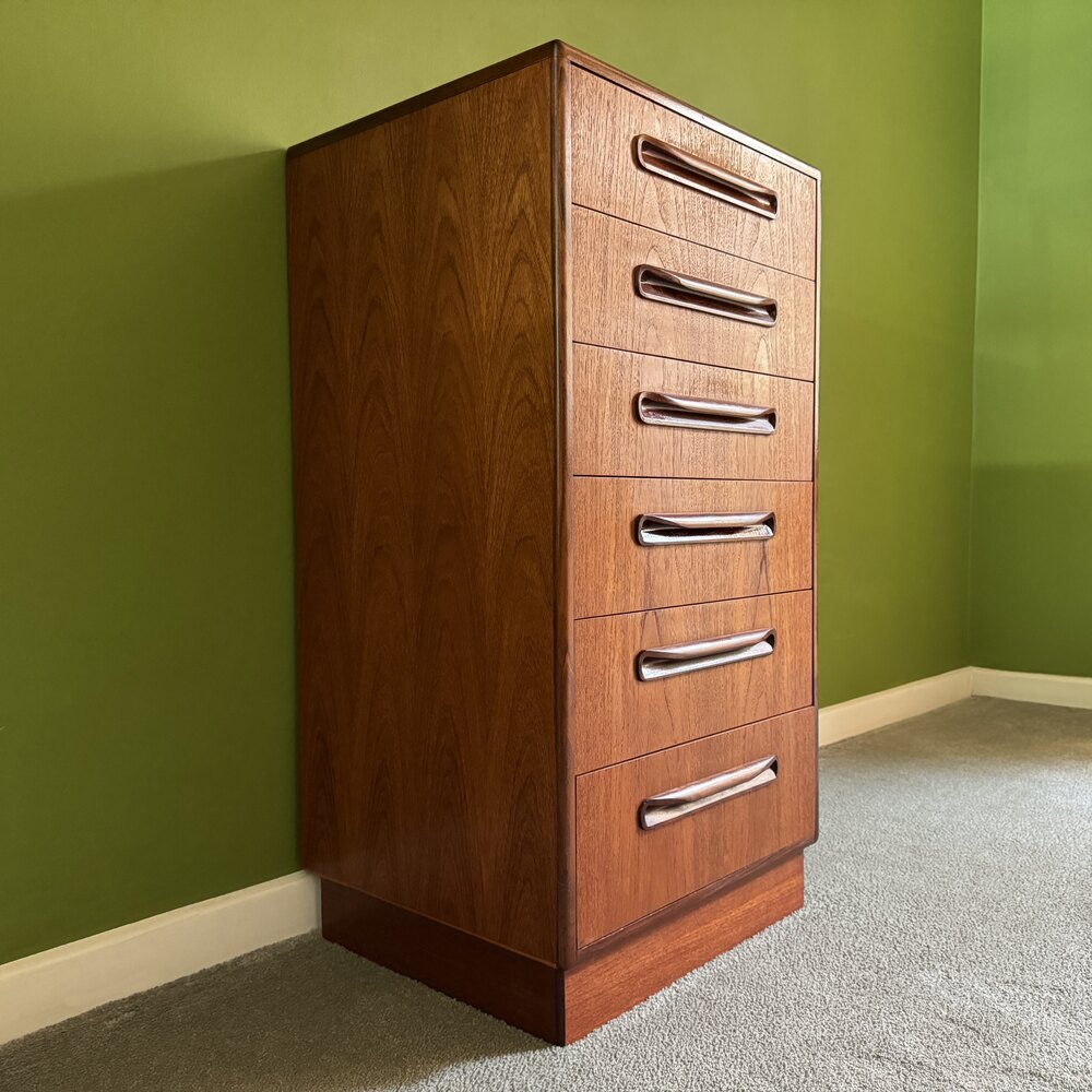 Antiques Atlas - G Plan Fresco Tallboy Chest Of 6 Drawers, 1960s ...