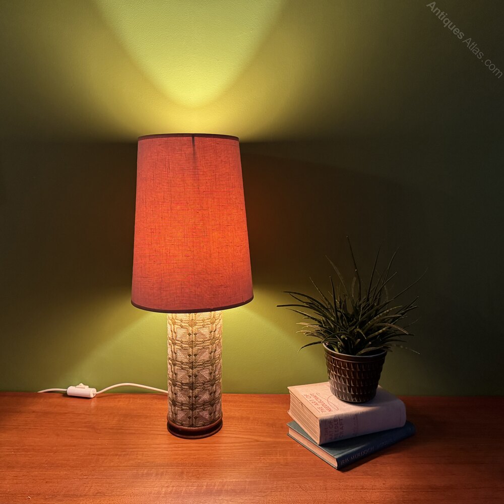 Antiques Atlas - Large Feature Table Lamp In Teak as1177a392 / LLV00294