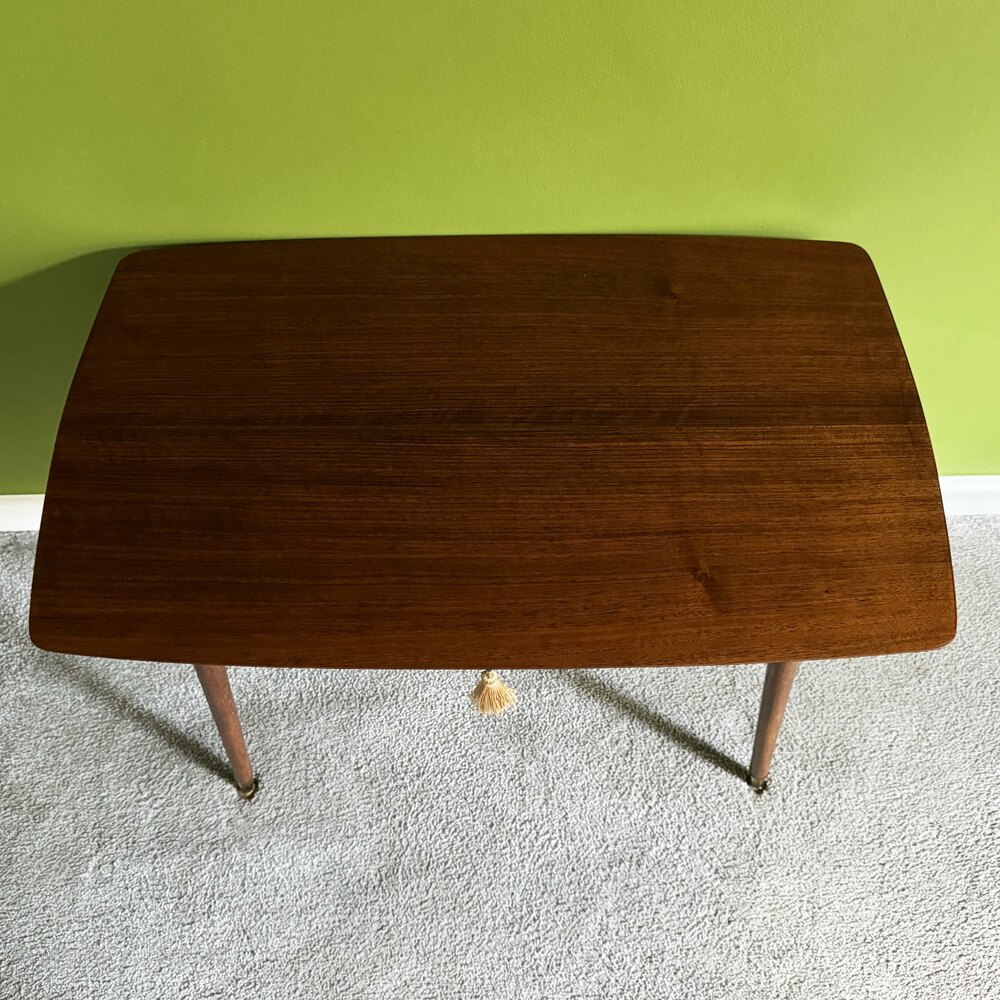 Antiques Atlas - Mid Century Vintage Teak Table With Hidden Storage