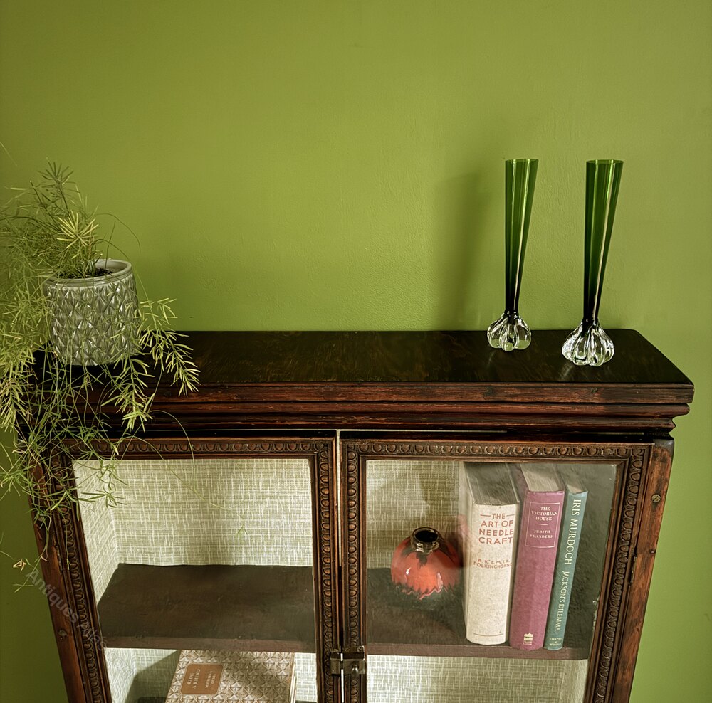 Antiques Atlas - Pair Of Green 1960s Swedish Aseda Glass Stem Vases as1177a456 / LLV00434