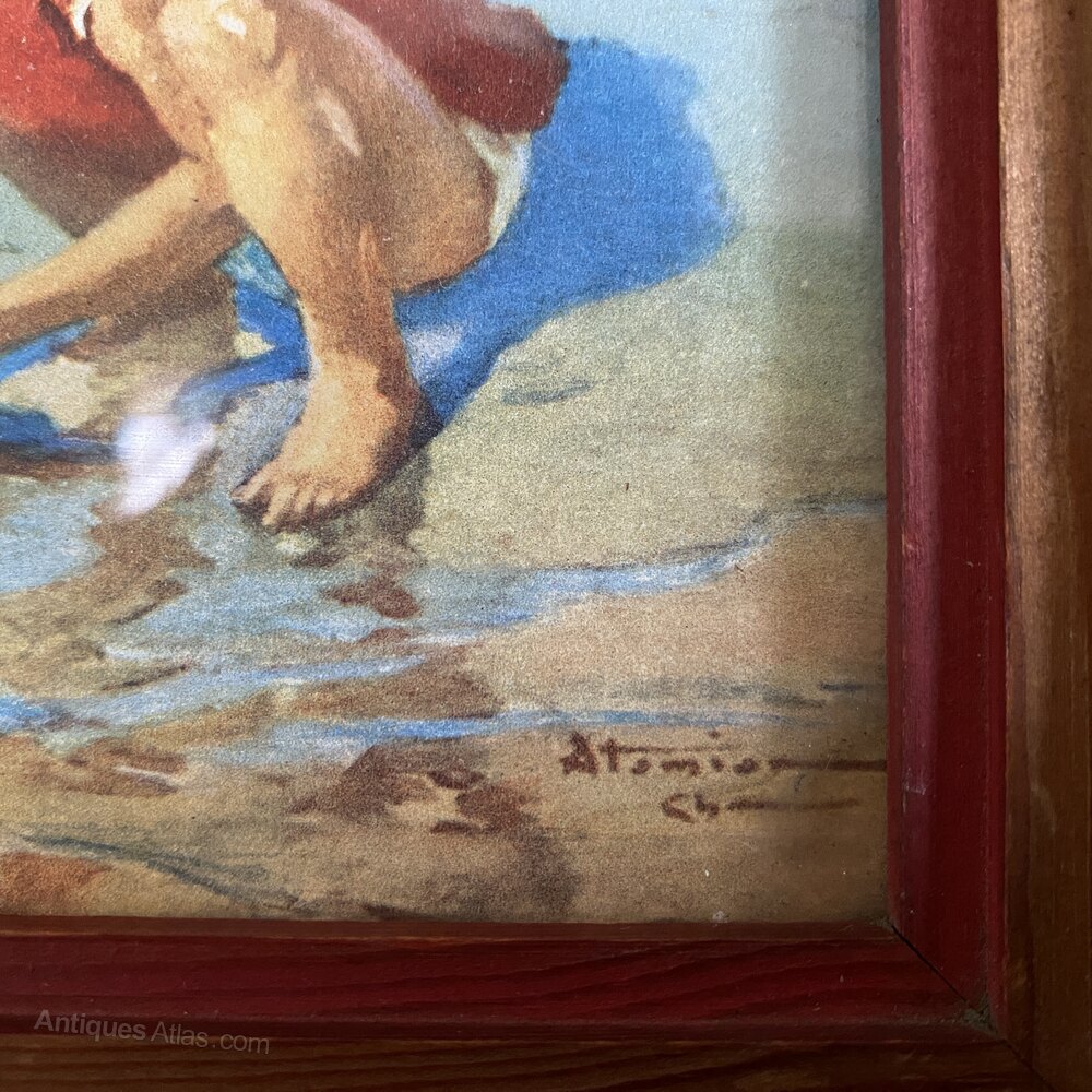Antiques Atlas - Vintage Framed Print, Atamian, Children Of The Sea