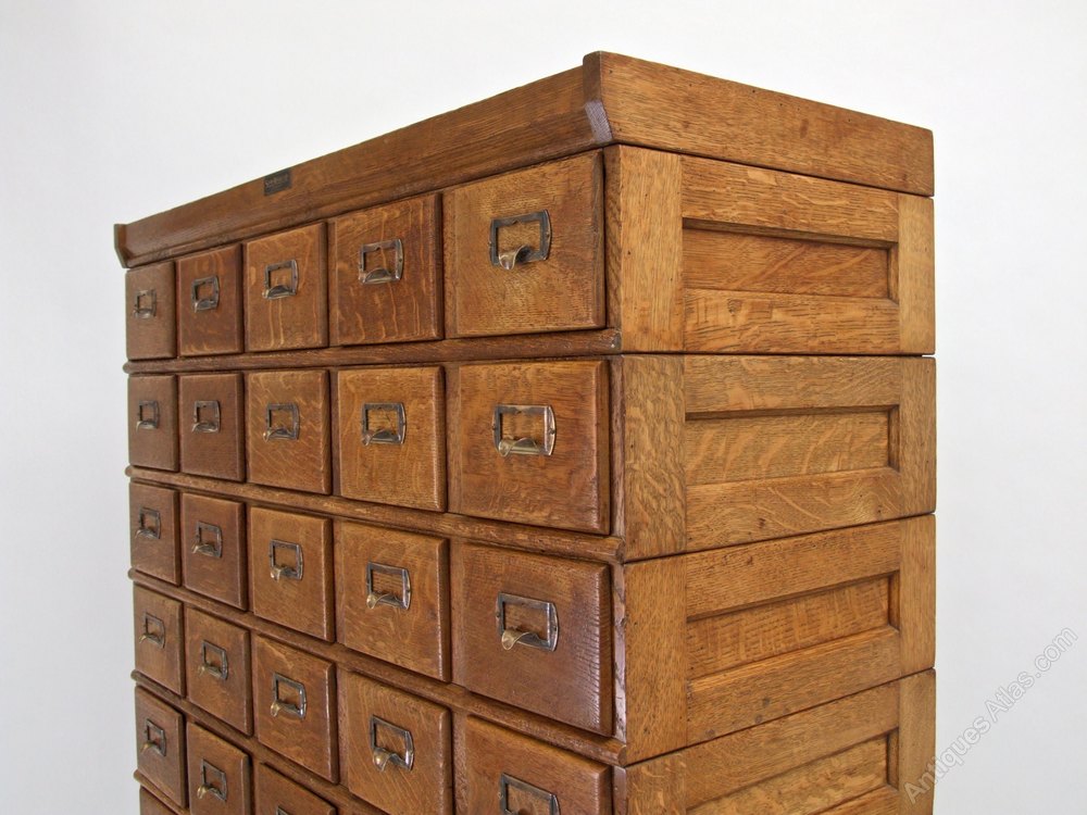 Huge Vintage Shaw-Walker Oak Chest Of 55 Drawers - Antiques Atlas