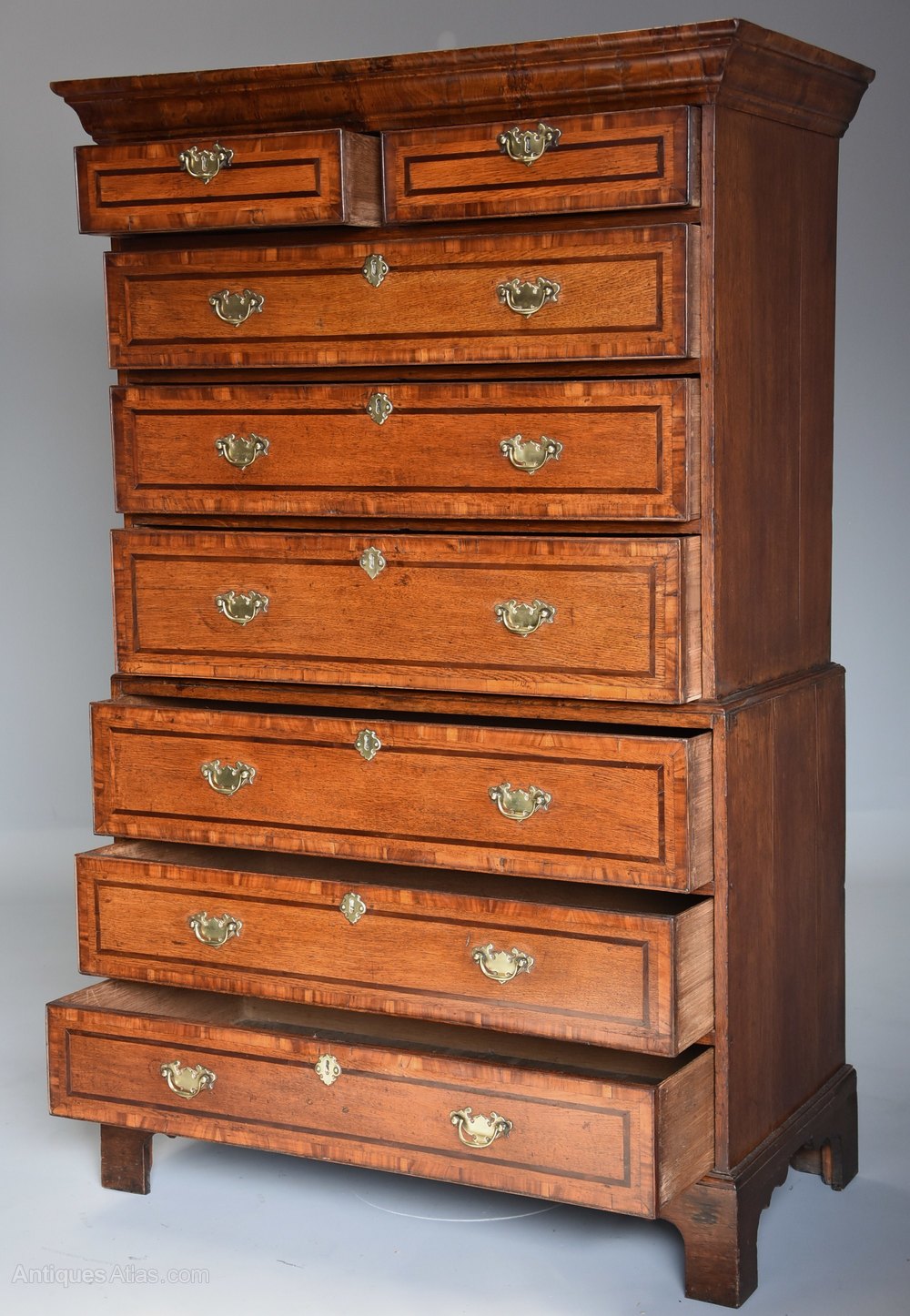18th Century Oak Chest On Chest With Superb Patina - Antiques Atlas